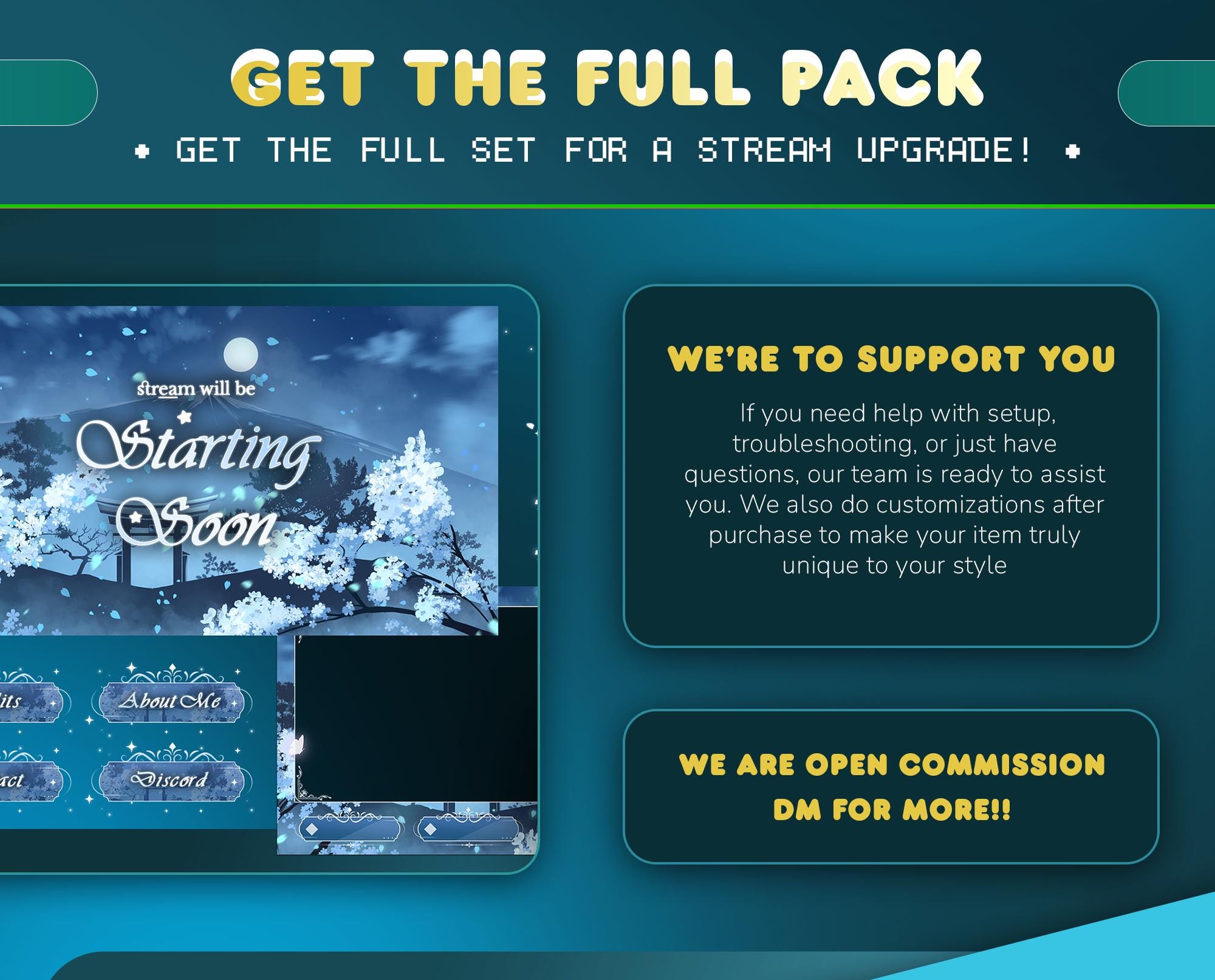 Yuki No Tori Animated Stream Screen Package for Twitch/winter in Japan ...