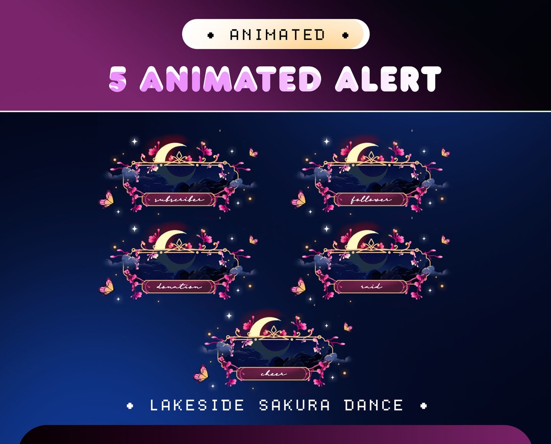 Lakeside Sakura Dance Animated Alertspack for Twitch, Kick, Youtube ...