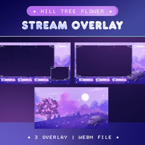 Animated Hill Flower Stream Pack for Twitch, Kick, Youtube/aesthetic ...