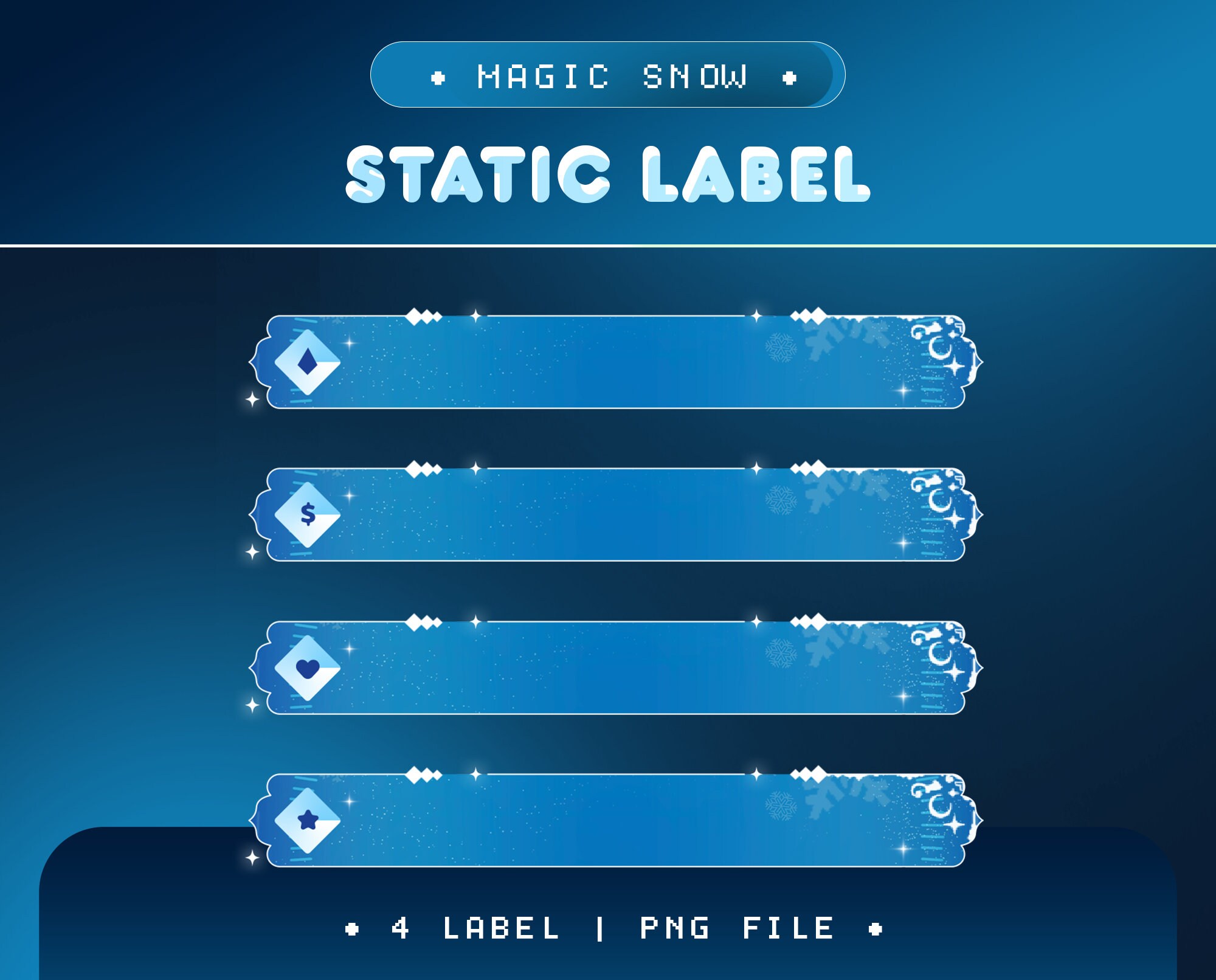 Light Snow Animated Stream Package for Twitch, Kick and Youtube/fantasy ...