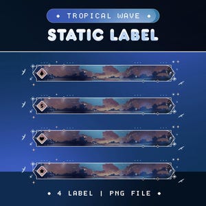 Tropical Waves Animated Overlay Package for Twitch, Kick, Youtube ...