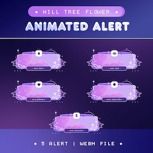 Animated Hill Flower Stream Pack for Twitch, Kick, Youtube/aesthetic ...