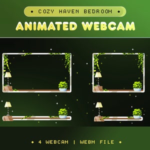 Animated Haven Bedroom Stream Pack for Twitch, Kick, Youtube/cozy Theme ...