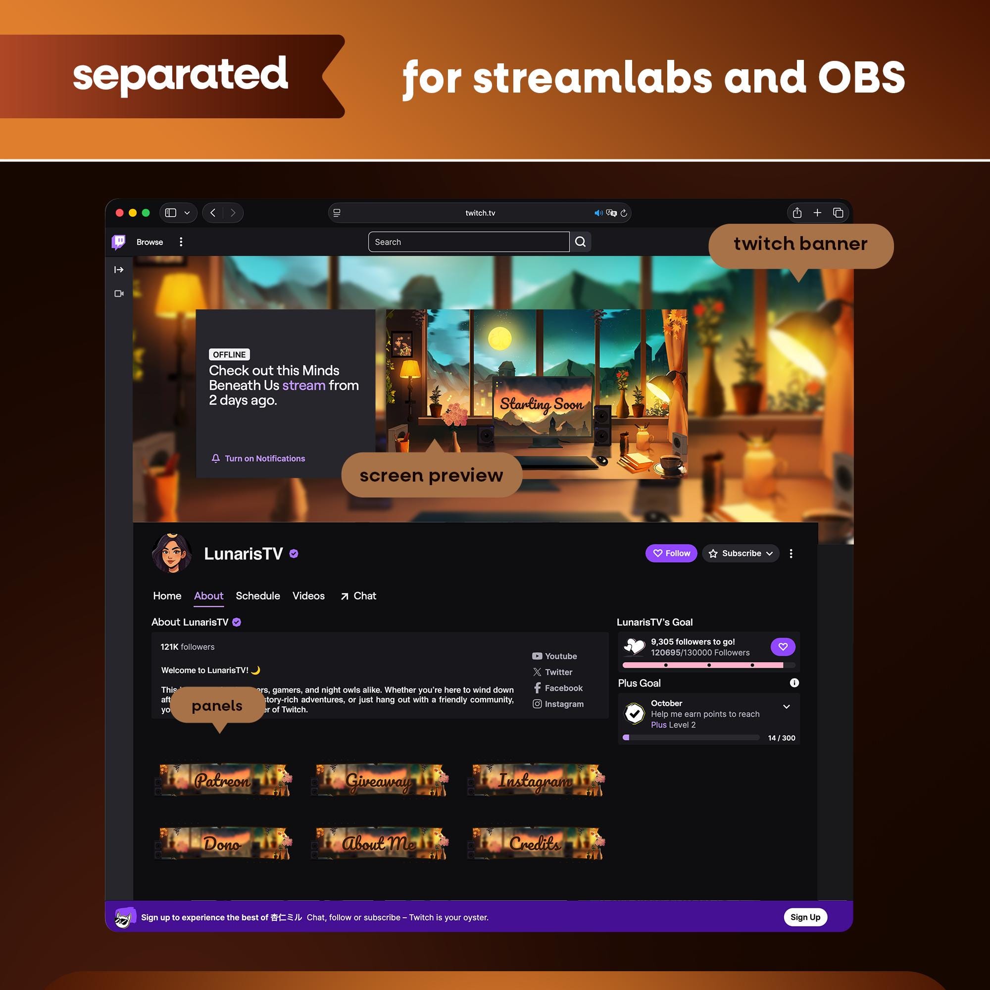 Animated Moonlit Window Stream Overlay: Cozy Night for Twitch and Obs ...