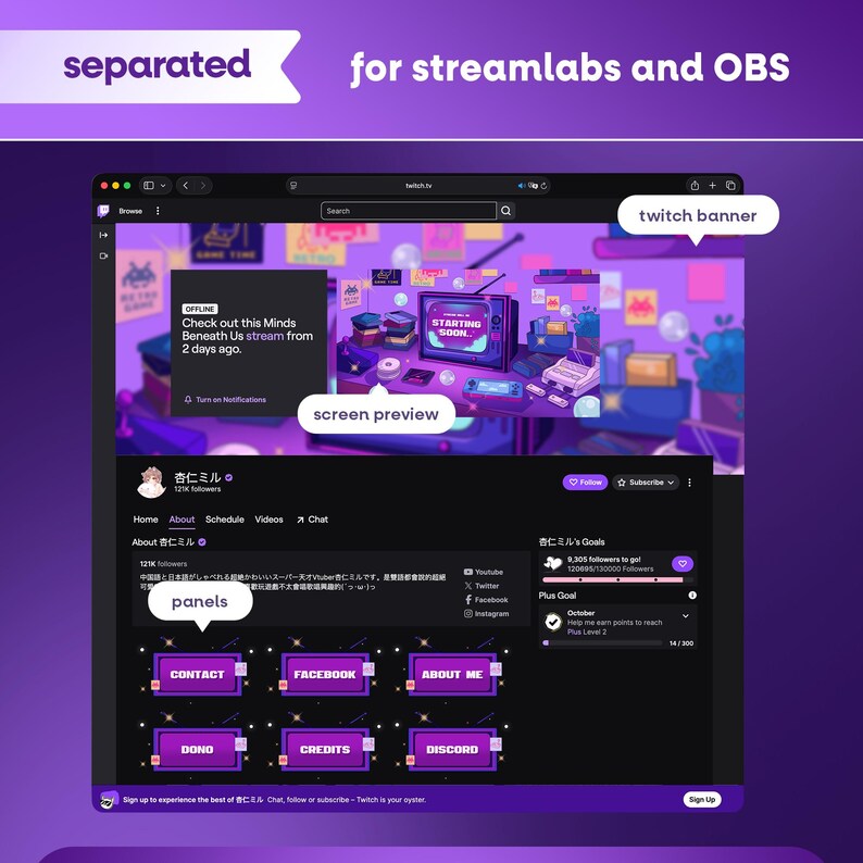 Animated Retro Arcade Stream Overlay: Game Loom for Tiktok, Twitch ...