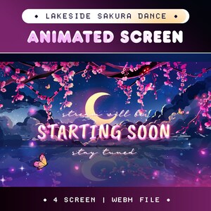 Lakeside Sakura Dance Animated Stream Pack for Twitch, Kick, Youtube ...