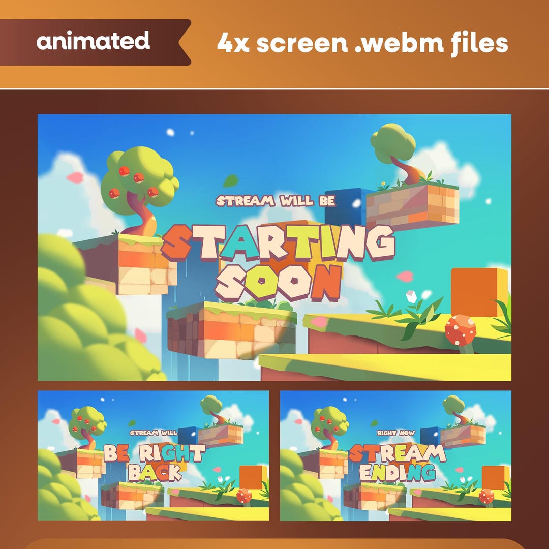 Animated Super Skybound Stream Screens: Cute Floating Island Theme for ...
