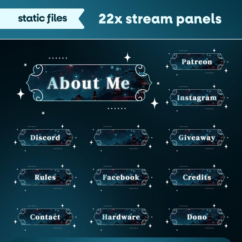Animated Japan Waterside Stream Package: Blue Night Landscape for Twitch and Obs/streamlabs - Etsy