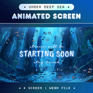 Under Deep Sea Animated Stream Overlay Package for Twitch, Kick ...