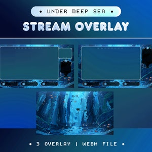 Under Deep Sea Animated Stream Overlay Package for Twitch, Kick ...