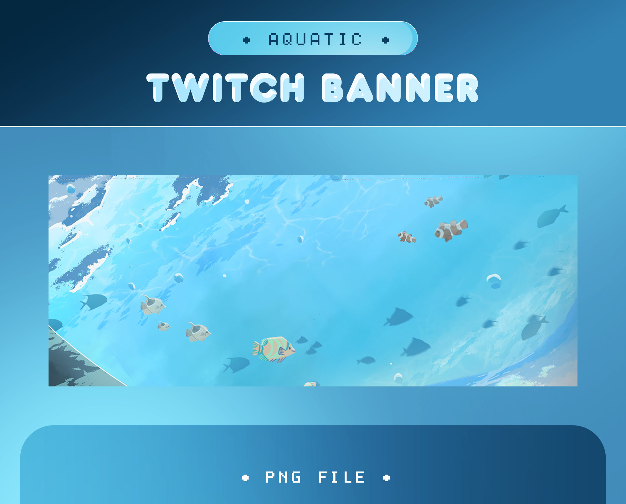 Aquatic Animated Stream Pack for Twitch Kick Youtube/sea - Etsy Canada