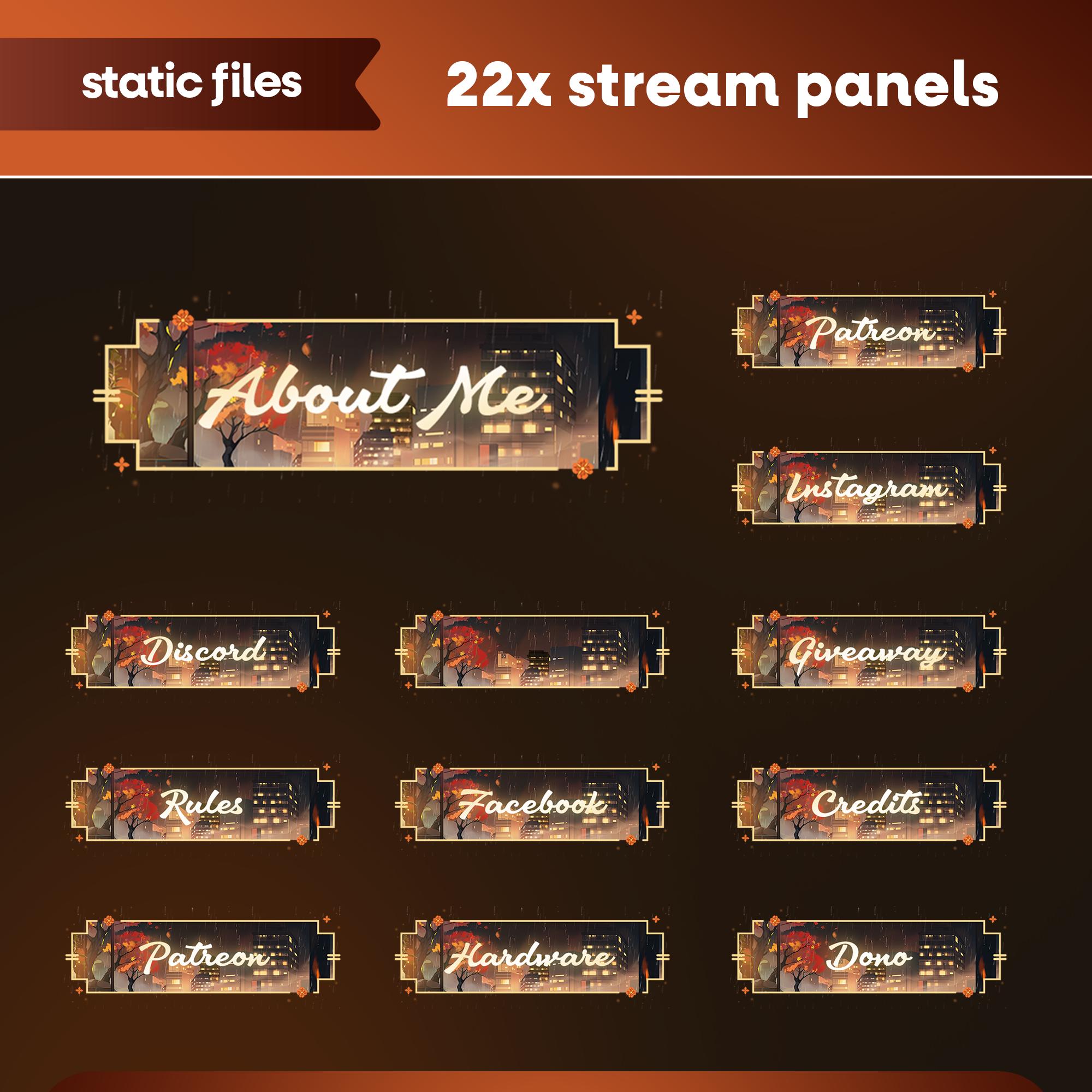 Animated Rainy Autumn City Stream Overlay: Cozy Fall Glow for Tiktok ...
