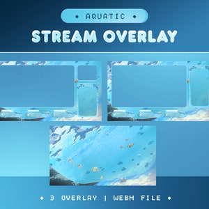 Aquatic Animated Stream Pack for Twitch, Kick, Youtube | Sea Ocean ...