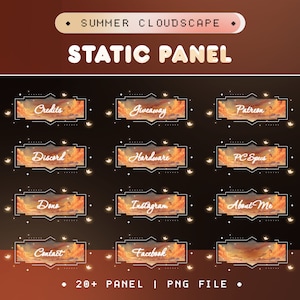 Cozy Sunset Stream Pack | Summer Cloudscape Animated Overlay | Twitch ...