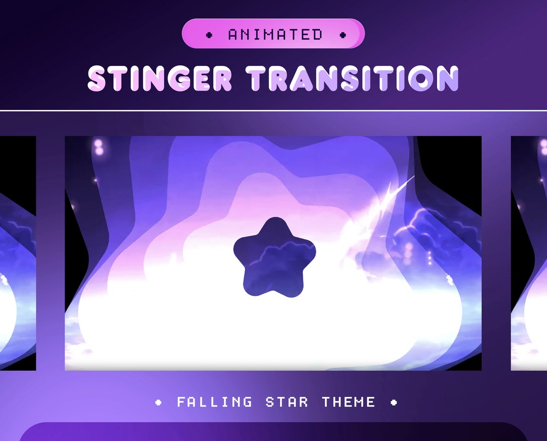 Stinger Transition Fantasy Falling Star for Twitch, Kick, Youtube ...