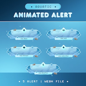 Aquatic Animated Stream Pack for Twitch, Kick, Youtube | Sea Ocean ...