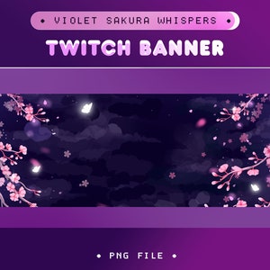 Violet Sakura Whispers Animated Stream Pack for Twitch, Kick, Youtube ...