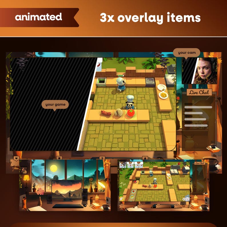 Animated Moonlit Window Stream Overlay: Cozy Night for Twitch and Obs ...