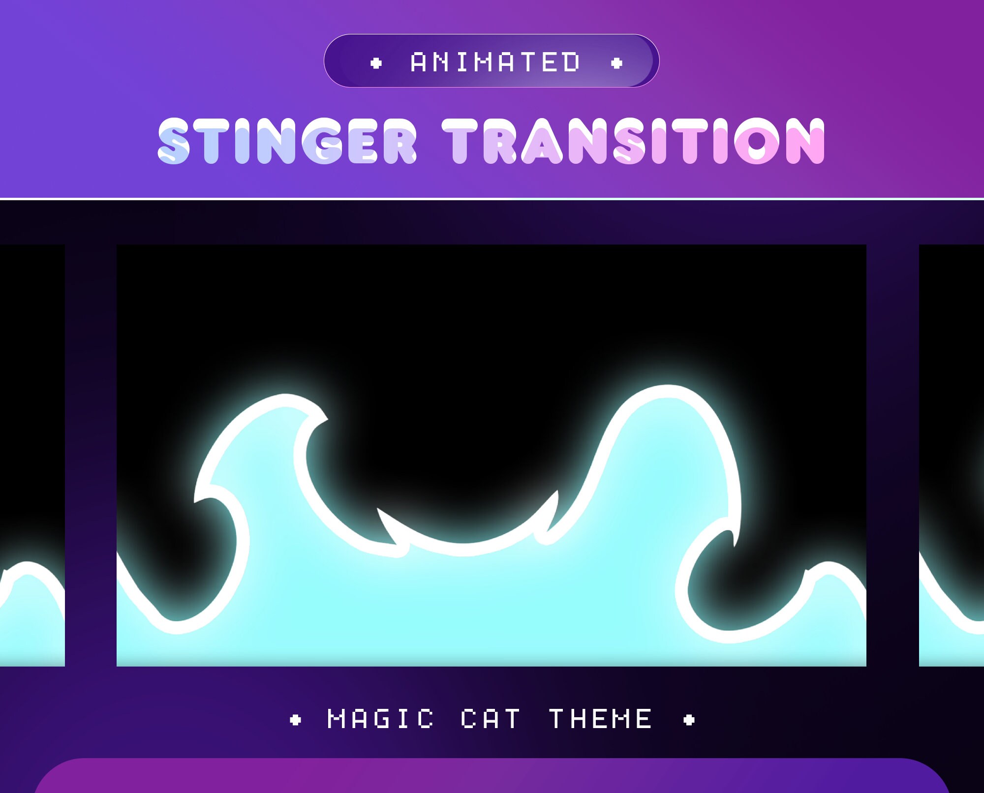 Magic Cat Stringer Transition for Twitch, Kick, Youtube/cat Overlay ...