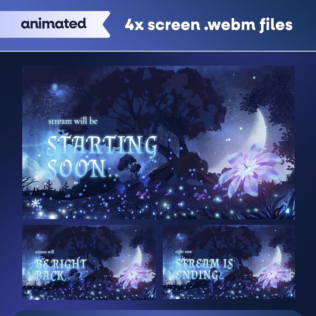 Animated Shadowmire Grove Stream Screens: Mystical Blue Night for ...