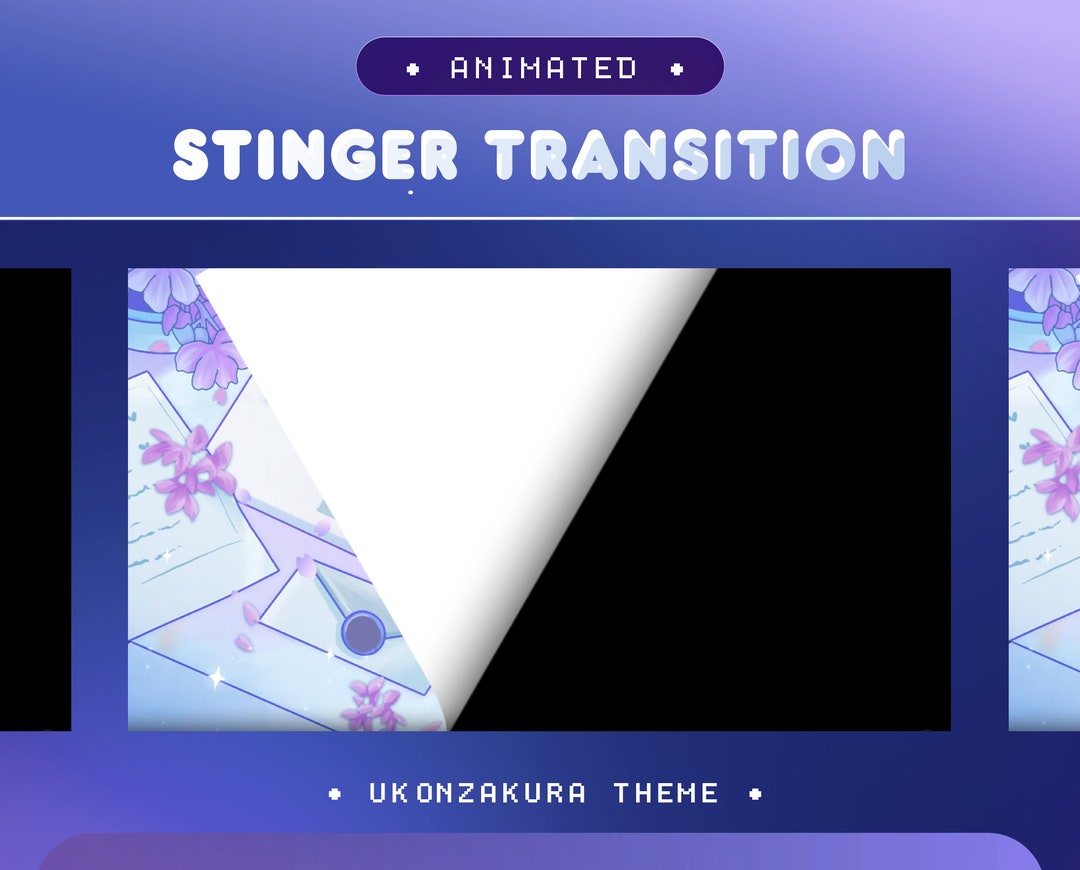 Stinger Transition Aesthetic Okunzakura for Twitch, Kick, Youtube/blue ...