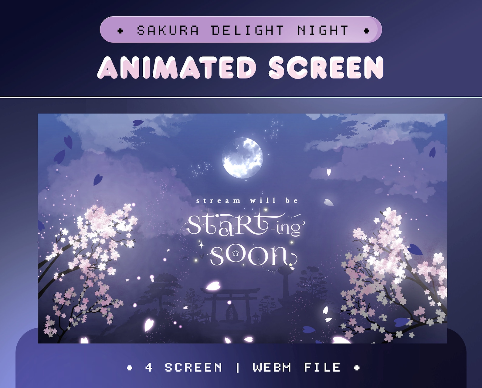Sakura Delight Animated Stream Pack for Twitch, Kick, Youtube/aesthetic ...