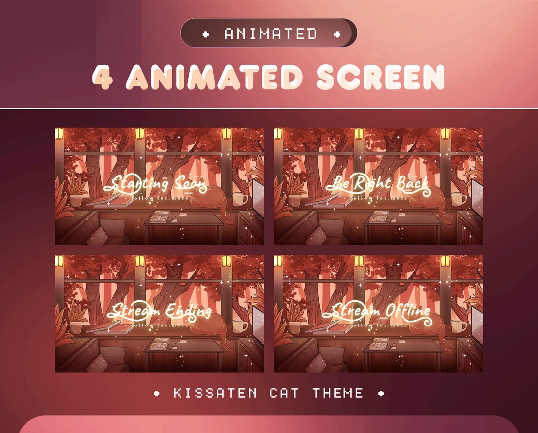 Kissaten Animated Screen for Twitch, Kick, Youtube/lofi Theme/overlay ...