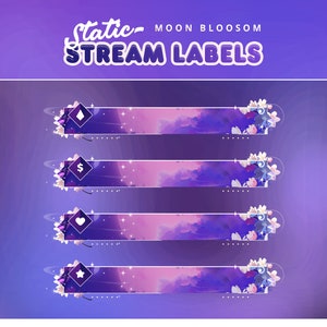 Moon Blossom Vtuber Animated Stream Pack for Twitch, Kick, Youtube ...