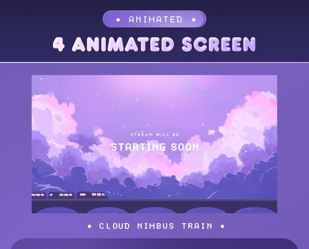 Cloud Nimbus Animated Screen for Twitch, Kick, Youtube/aesthetic Theme ...
