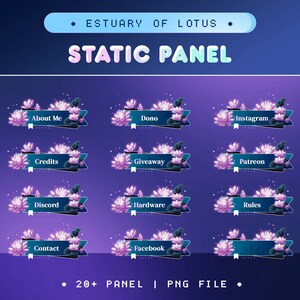 Kawaii Lotus Stream Pack | Dreamy Pink Moonlit Animated Overlay ...