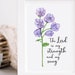 Purple Flower Bible Quote Art Print | Watercolor Floral Art Print ...