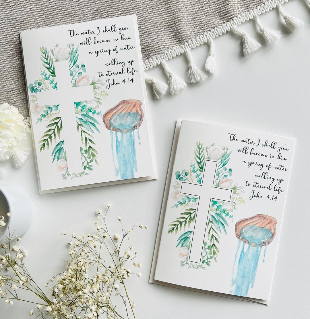 Blank Baptism Card | Christian Baptism Card, Catholic Baptism Card ...