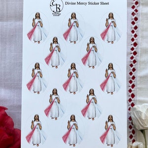 Divine Mercy Sticker Sheet | Easter Sticker Sheet, Divine Mercy Sunday ...