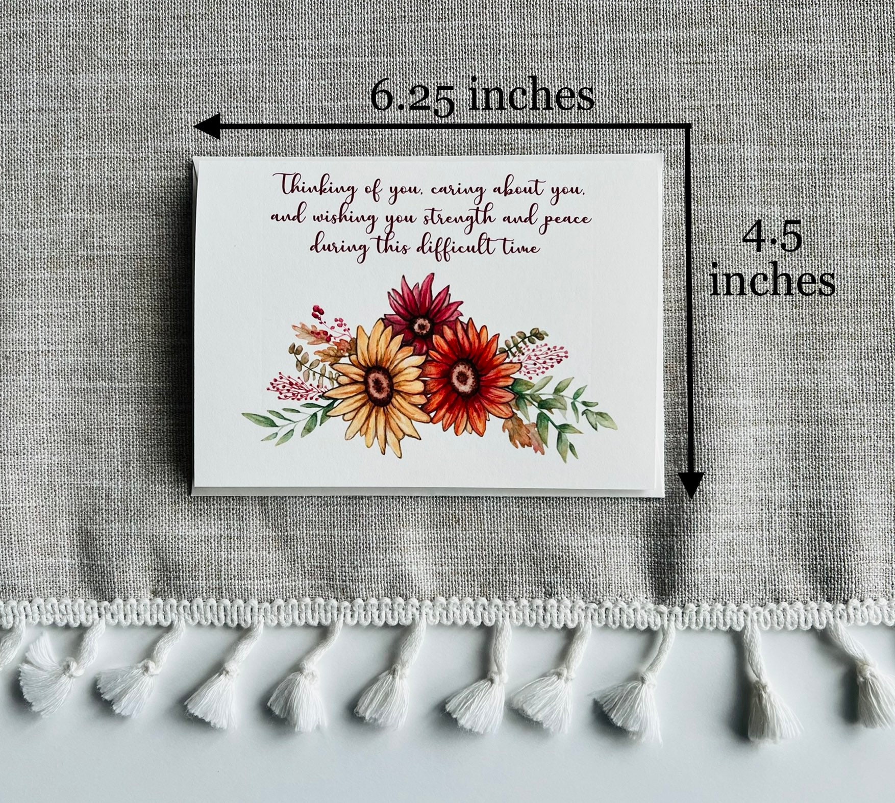 Blank Floral Sympathy Card | Autumn Sympathy Card, Fall Sympathy Card ...