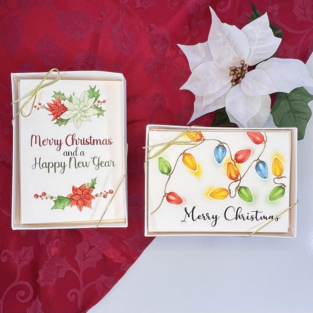 Boxed Christmas Cards | Christmas Card Box Set, Holiday Variety Notes ...