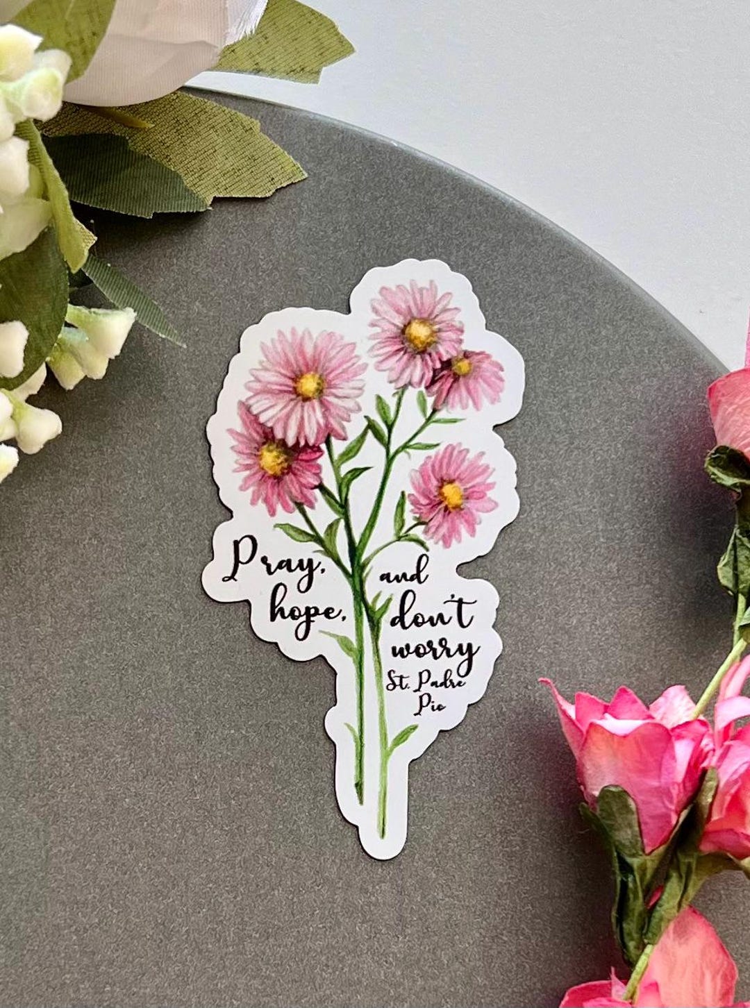 Pray Hope Magnet| Catholic Magnet, Religious Floral Magnet, Pray Hope ...
