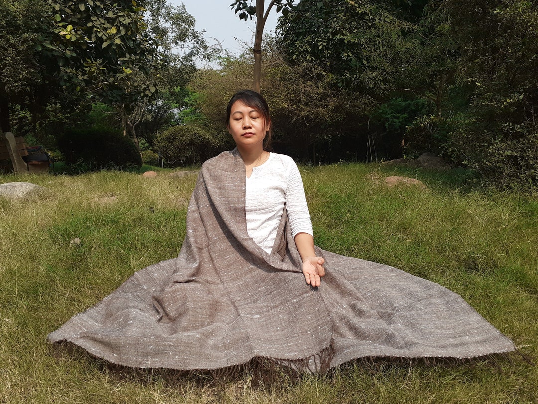 Handwoven Himalayan Yak Wool Blanket,yak Meditation Shawl,tibetan Yak ...