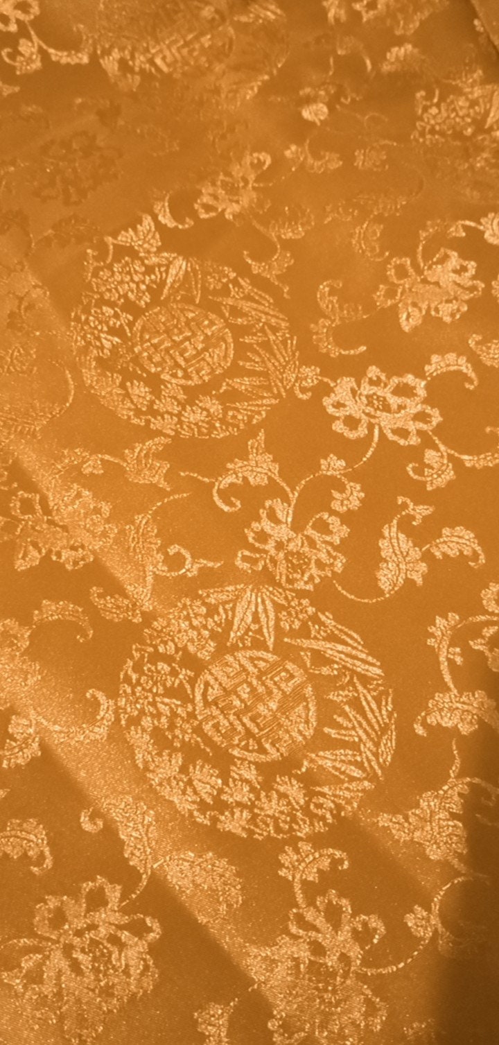 Golden Color Tibetan Traditional Dress,tibetan Chuba With Attached ...