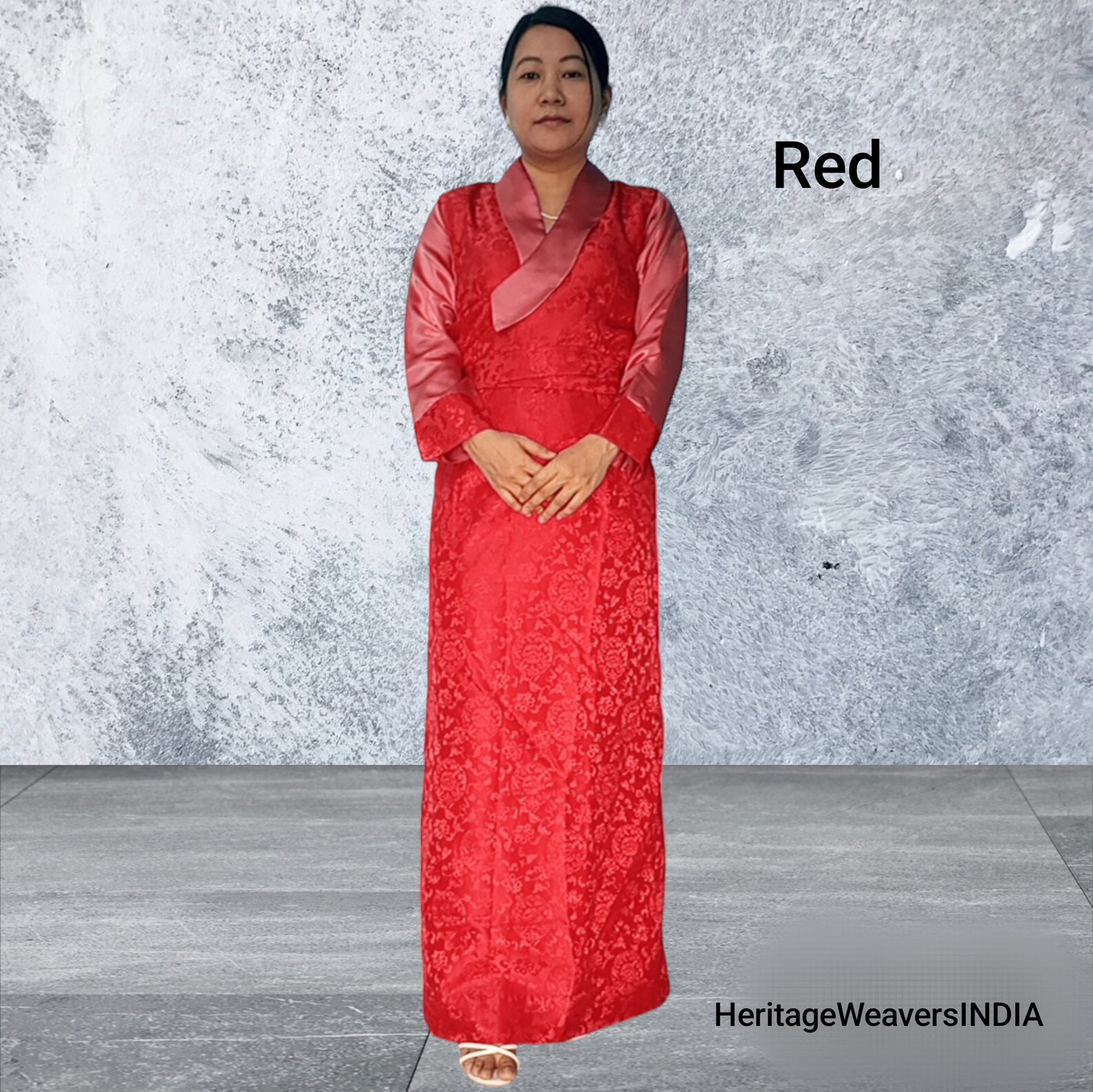 Blue Color Tibetan Traditional Dress,tibetan Chuba With Attached Blouse ...