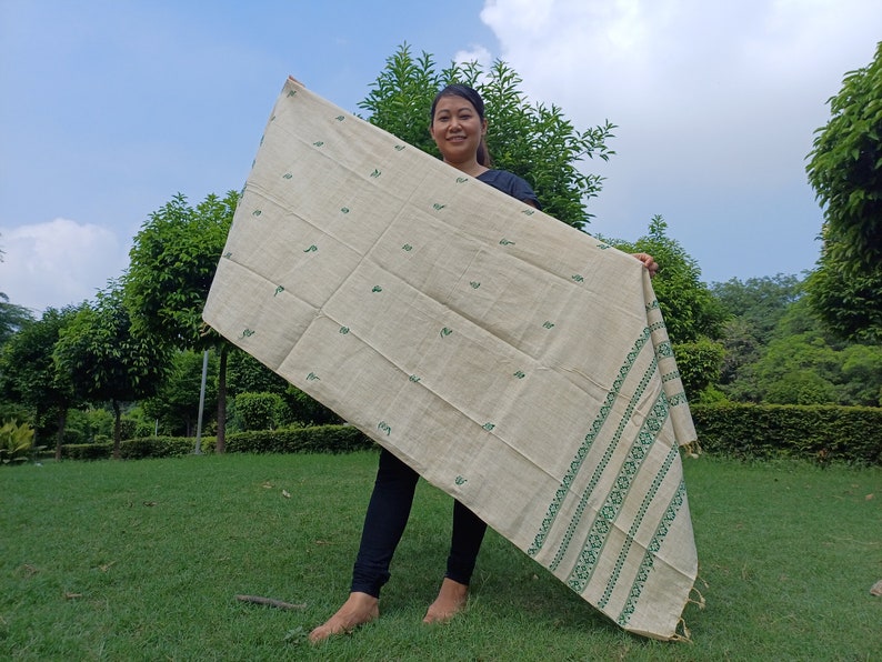 100% Natural Handspun Handloom Eri Silk Scarf, Traditional Eri Silk ...