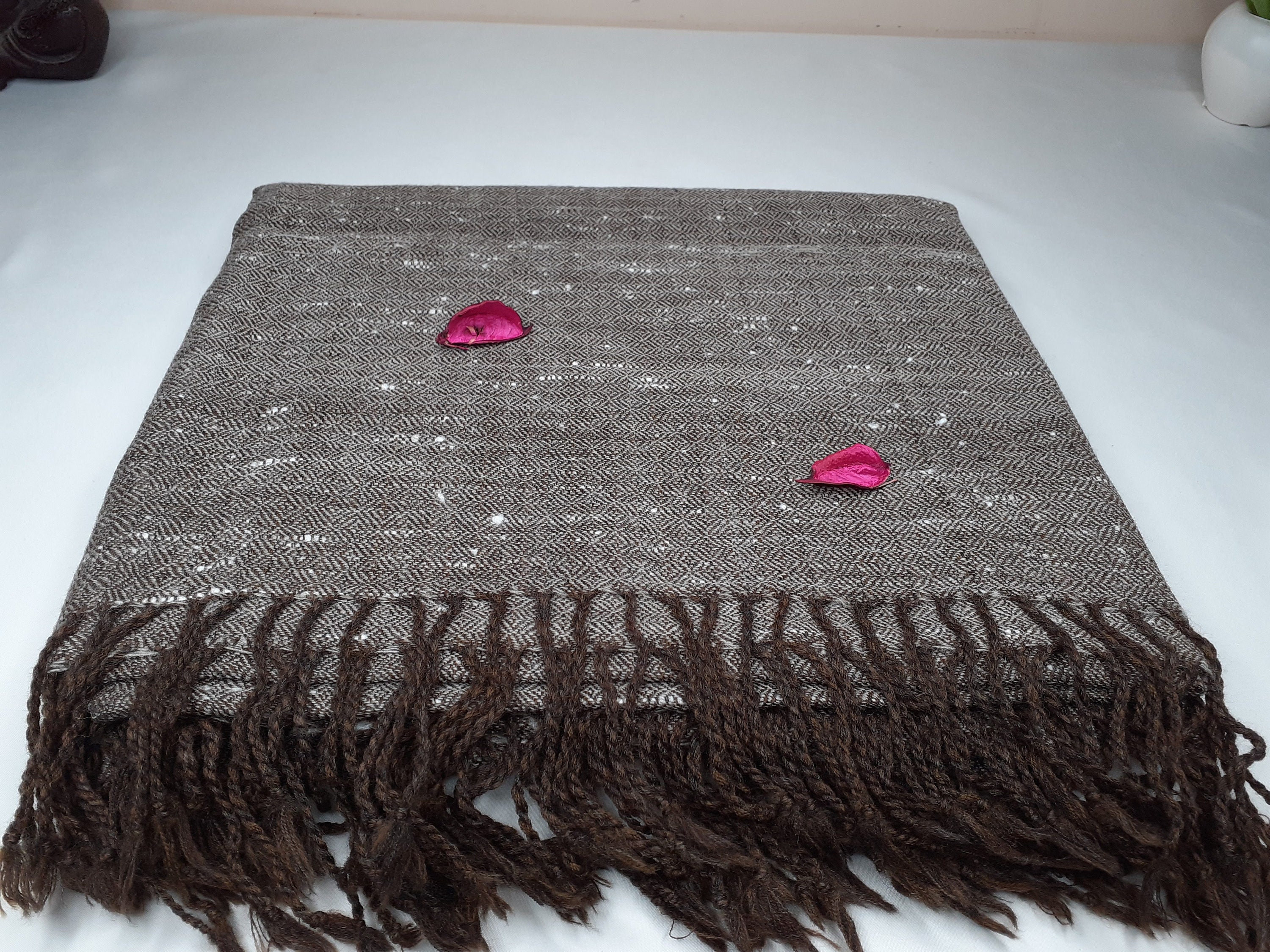 Handwoven Himalayan Yak Wool Blanket,yak Meditation Shawl,tibetan Yak ...