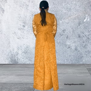 Golden Color Tibetan Traditional Dress,tibetan Chuba With Attached ...