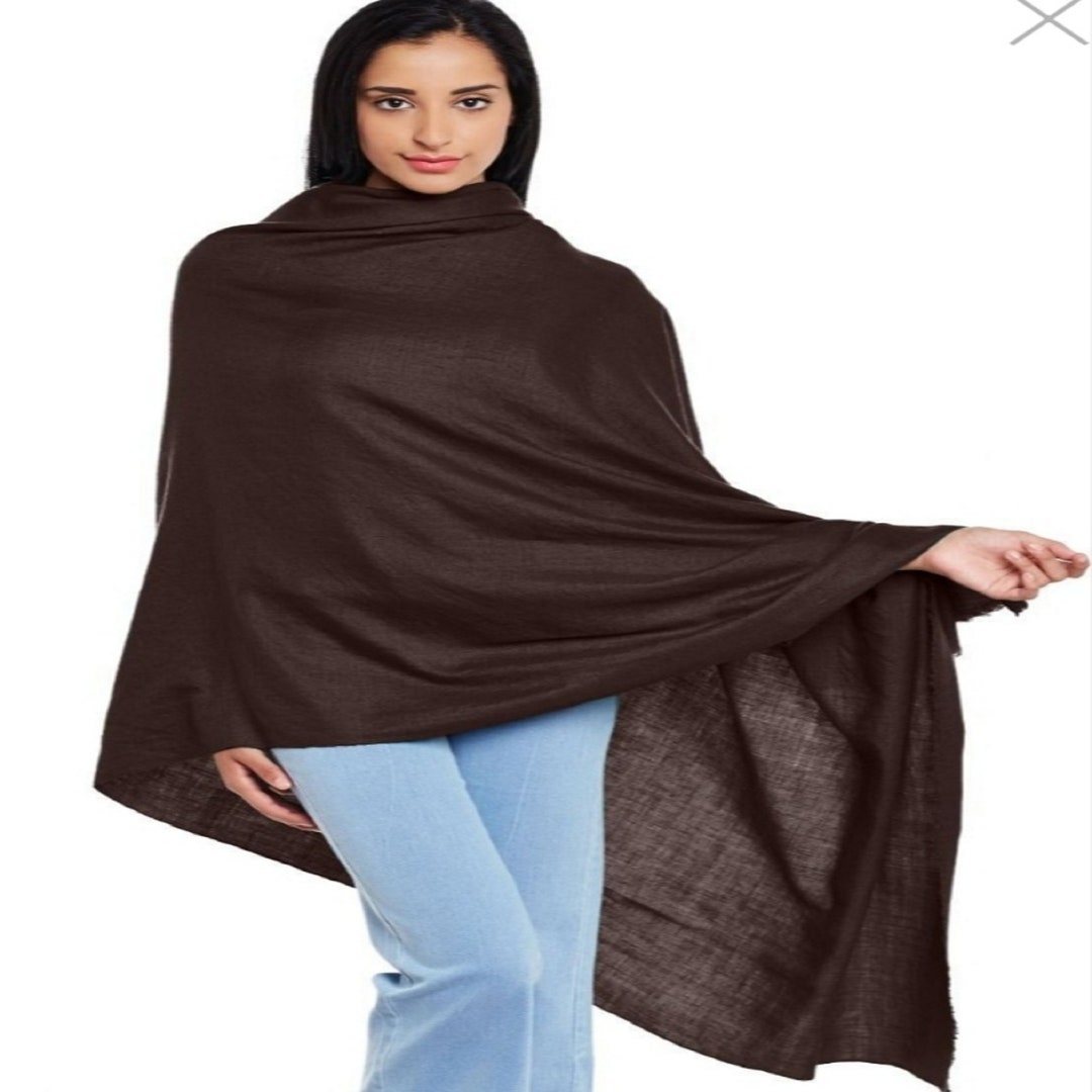 Handwoven Luxury Solid Pure Himalayan Pashmina Wool Meditation Shawl ...