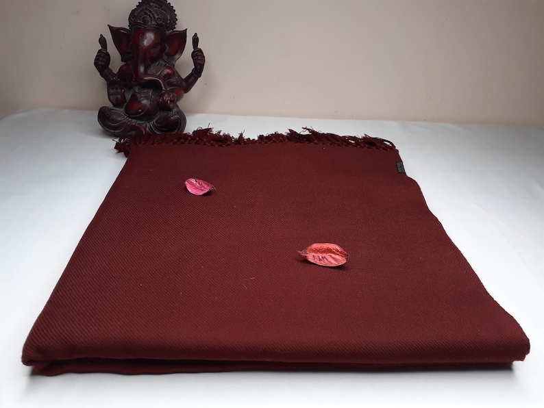 Extra-large Handwoven Burgundy Red Buddhist Monk Pure Himalayan Sheep ...