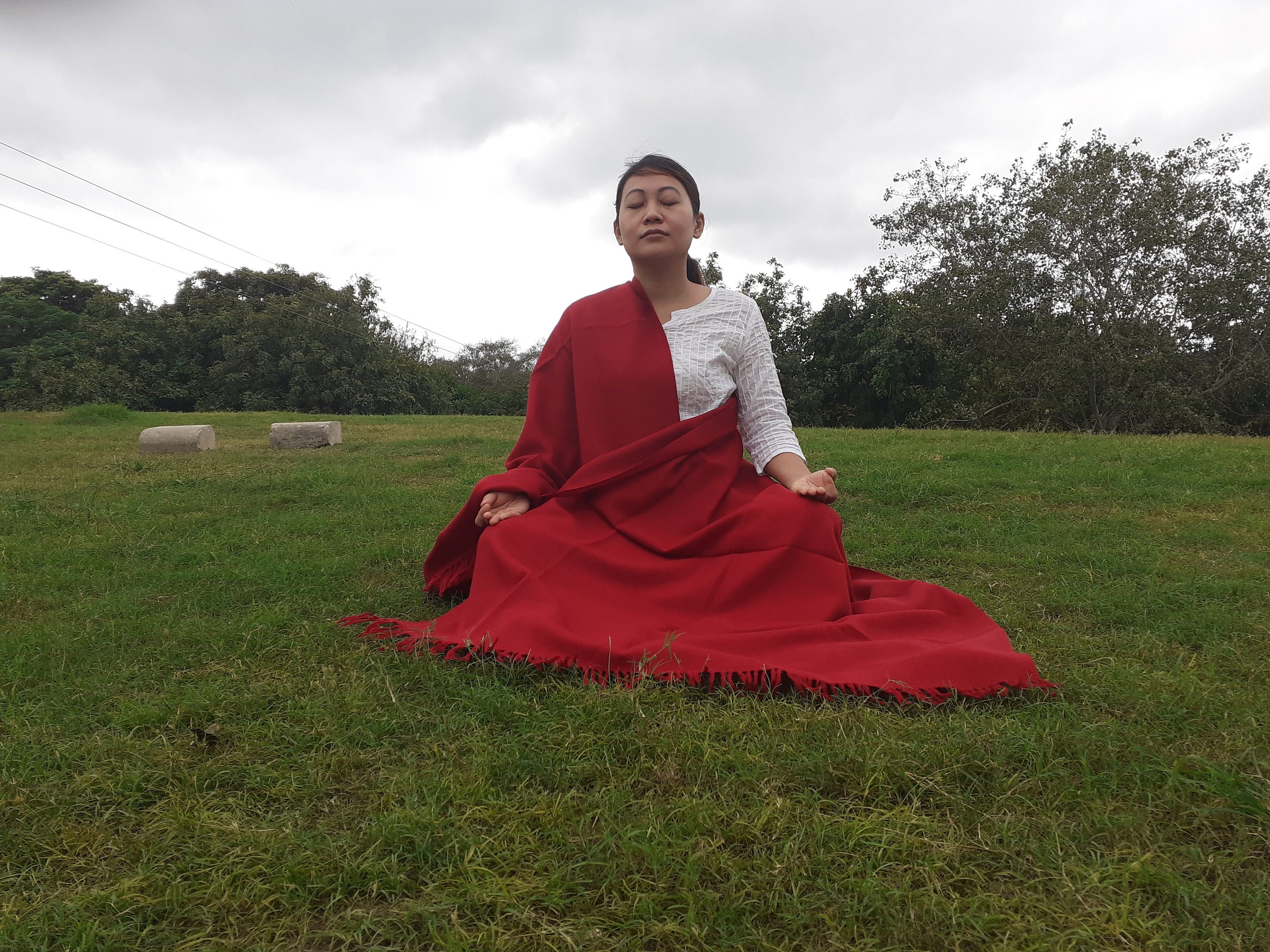 Budha Handwoven Burgundy Red Buddhist Lama Monk Pure Himalayan - Etsy