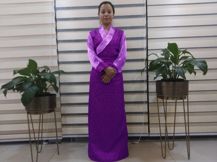 Tibetan Traditional Dress,tibetan Chuba Dress,tibetan Robe,honju ...