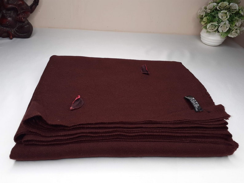 Handwoven Thick Buddhist Lama Monk Pure Cashmere Wool Meditation Shawl ...