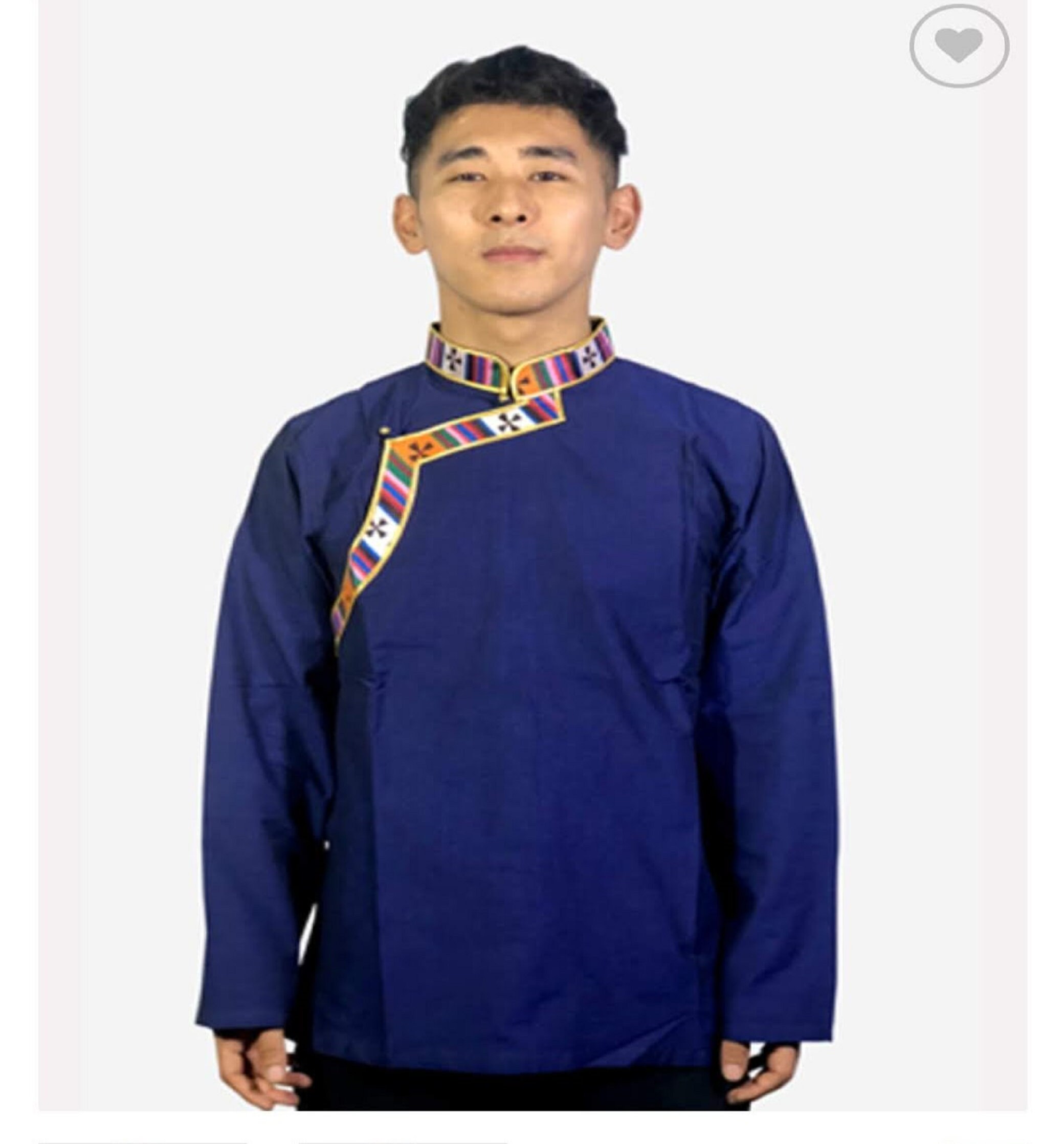 Royal Blue Tibetan Traditional Shirt,tibetan Shirt Man Side Opening ...