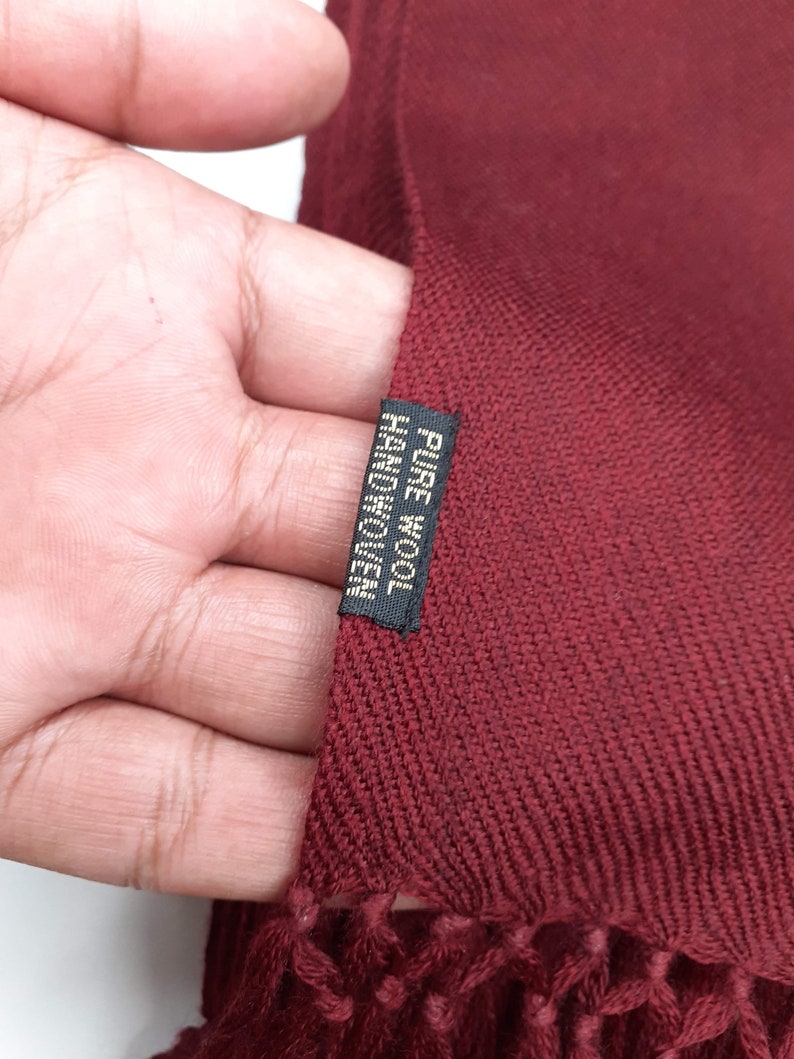 Extra-large Handwoven Burgundy Red Buddhist Monk Pure Himalayan Sheep ...