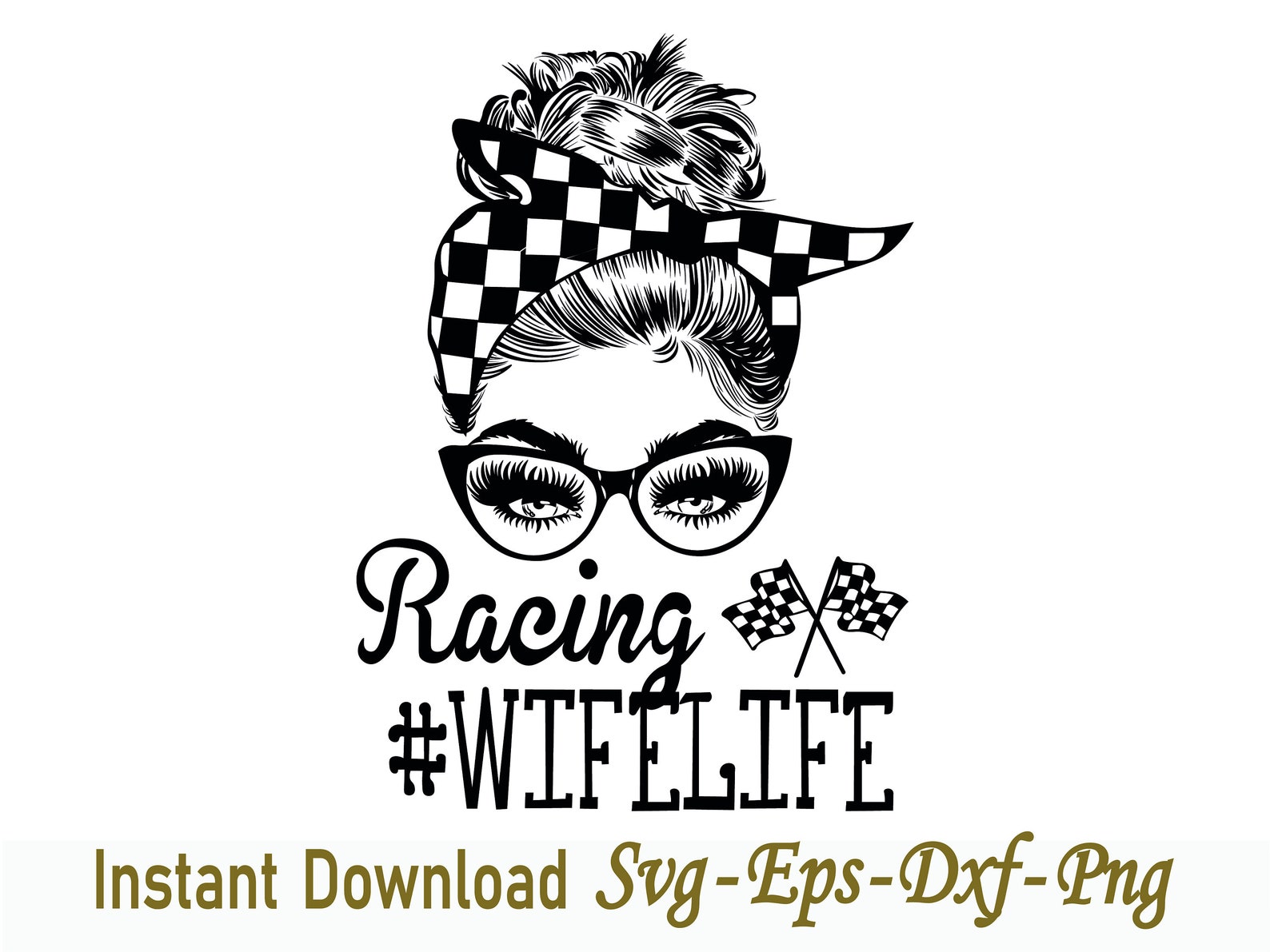 Bundle Messy Bun Racelife svg Racing svg Racing life svg | Etsy